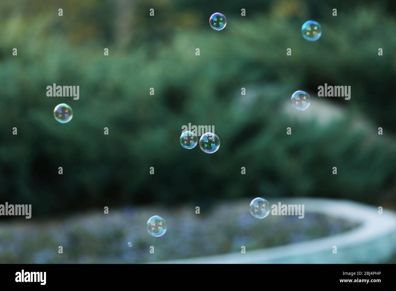 Soap bubbles outdoor Stock Photo - Alamy