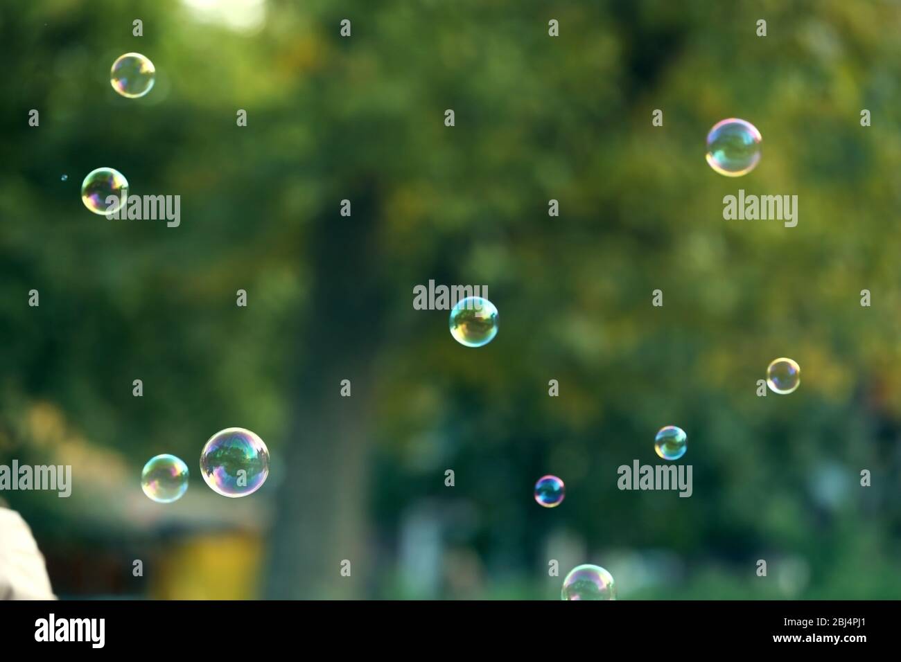Soap bubbles outdoor Stock Photo - Alamy