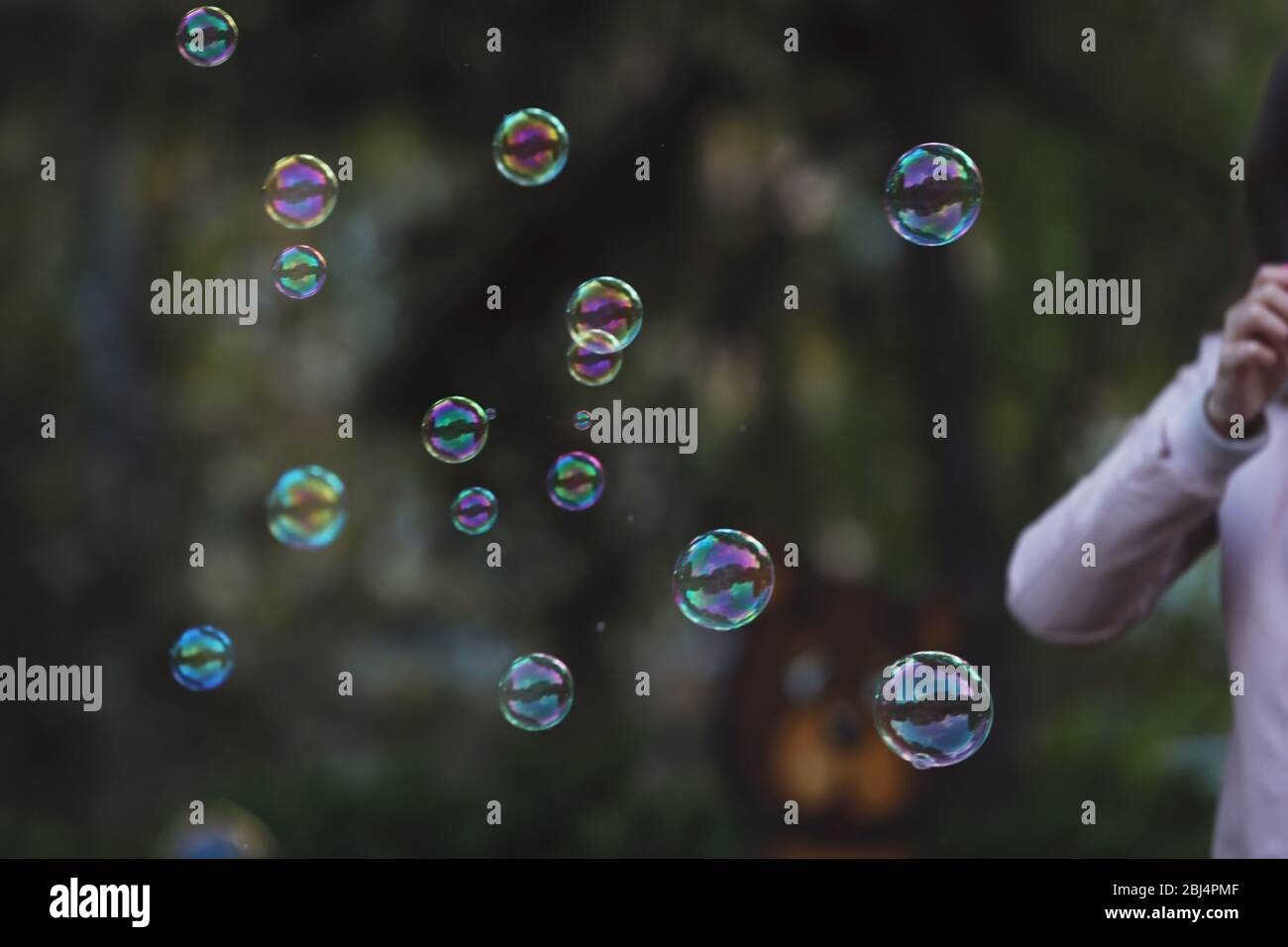 Soap bubbles outdoor Stock Photo - Alamy