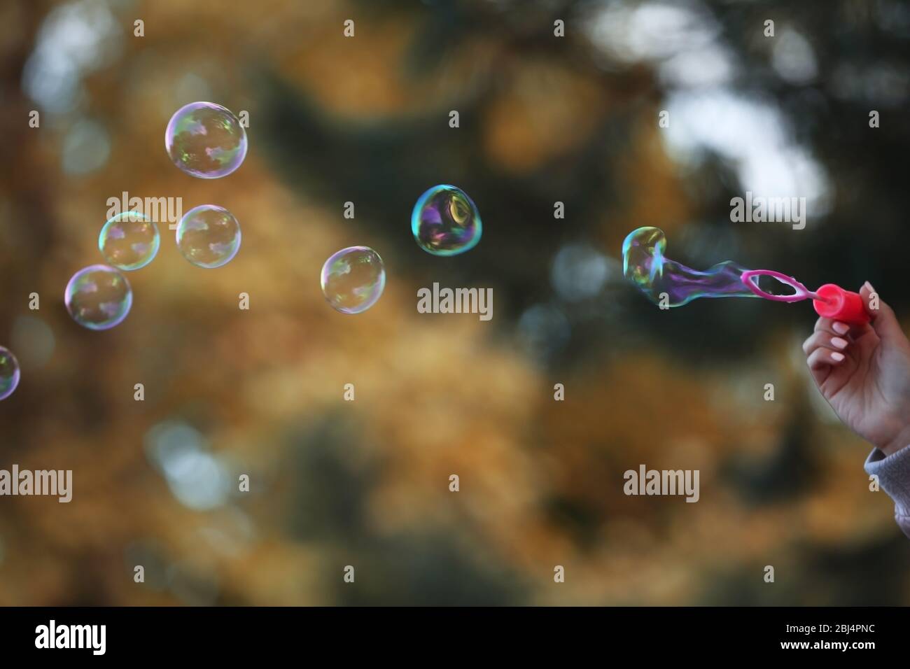 Soap bubbles outdoor Stock Photo - Alamy