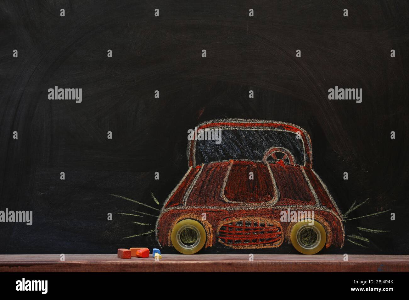 Car drawing on chalkboard car hi-res stock photography and images - Alamy