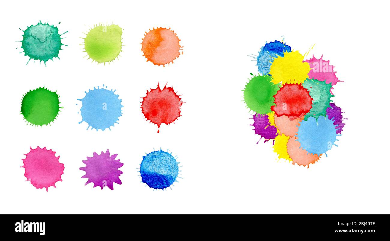 Abstract watercolor blots background. Real watercolor texture. Hand ...