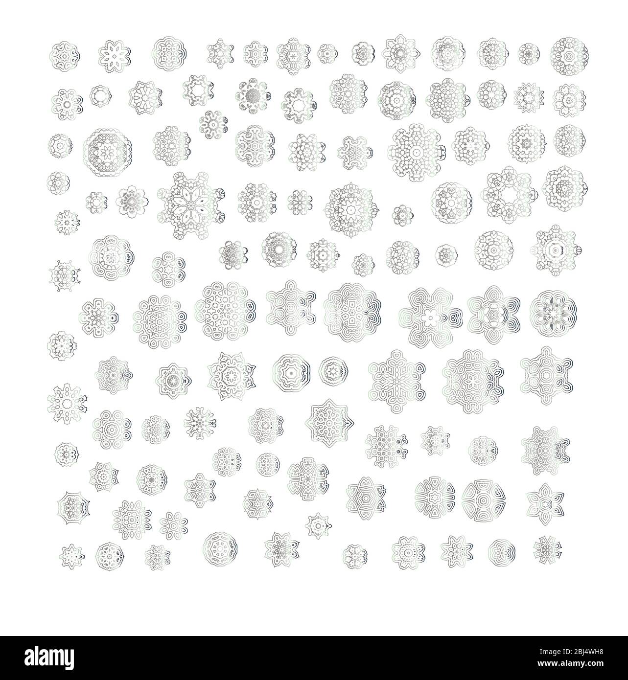 Traditional silver decor. Abstract art silver ornament Stock Photo - Alamy