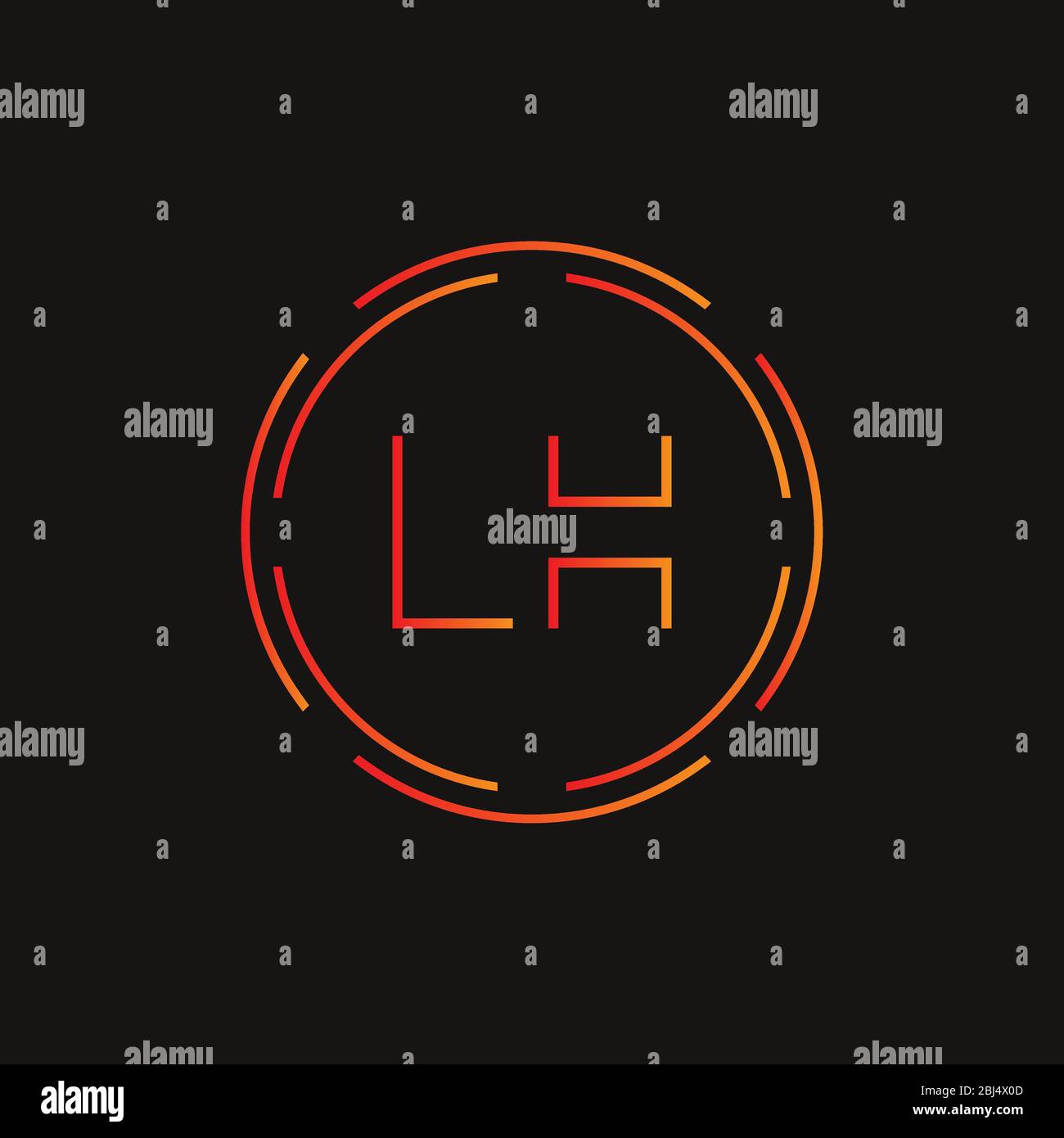 Letter lh logo hi-res stock photography and images - Alamy