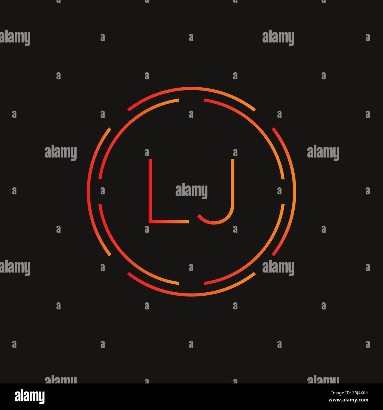 Initial LJ letter Logo Design vector Template. Abstract Letter LJ logo ...