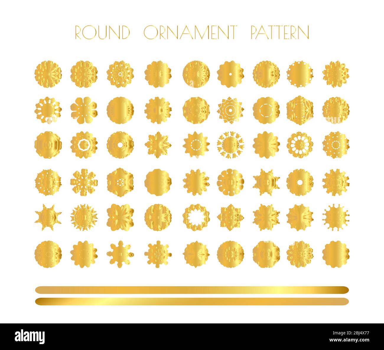 Traditional golden decor on white background. Oriental gold pattern ...