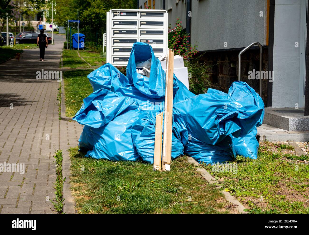 Building rubbish garbage bags renovation Stock Photo - Alamy
