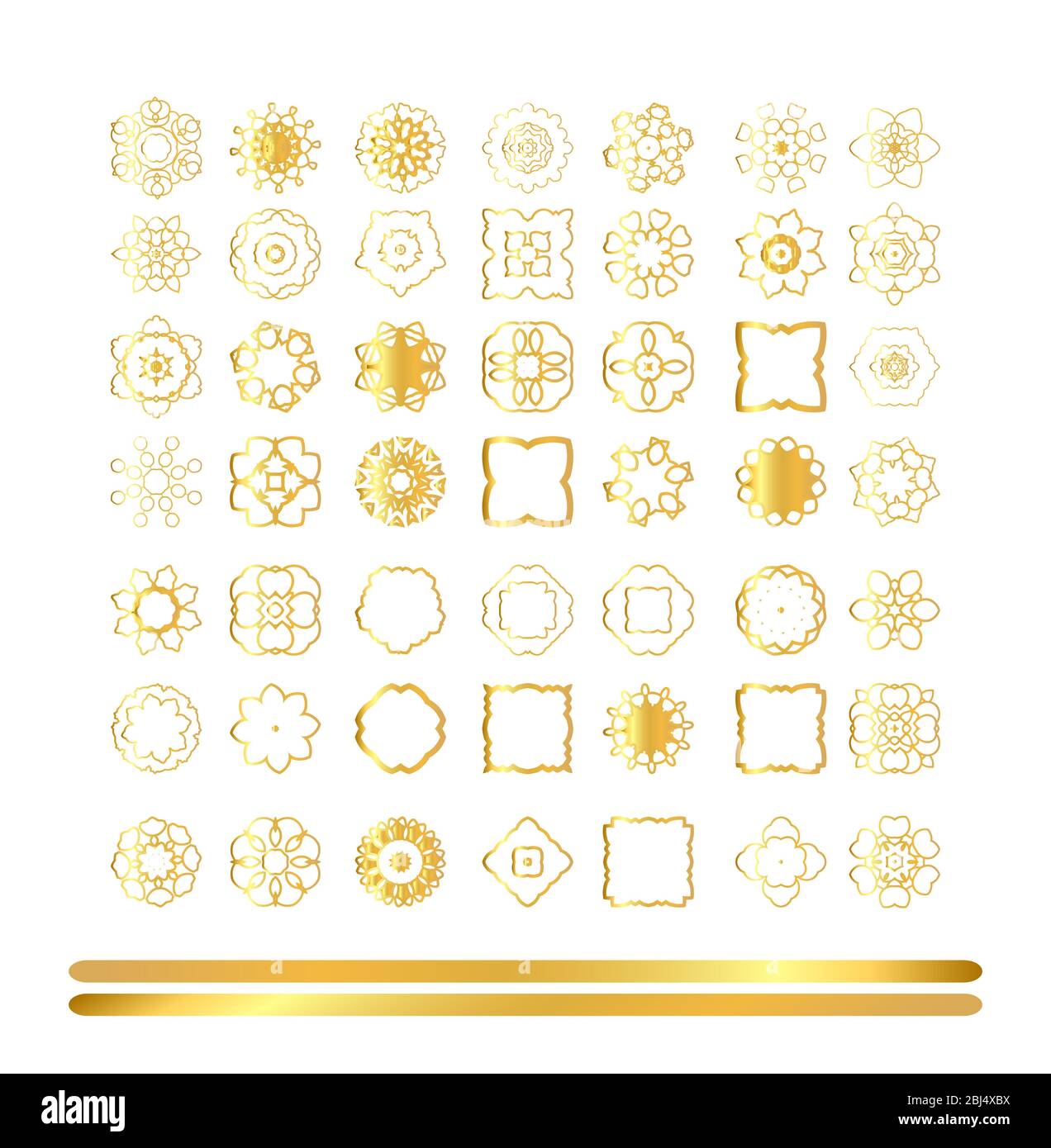 Traditional golden decor on white background.Oriental gold pattern ...
