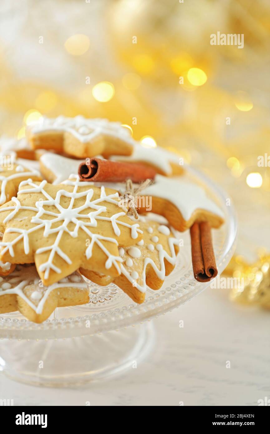 Beautiful cookies with Christmas decor Stock Photo - Alamy