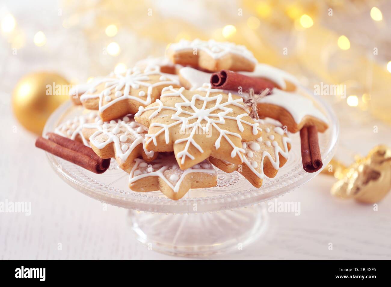 Beautiful cookies with Christmas decor Stock Photo - Alamy