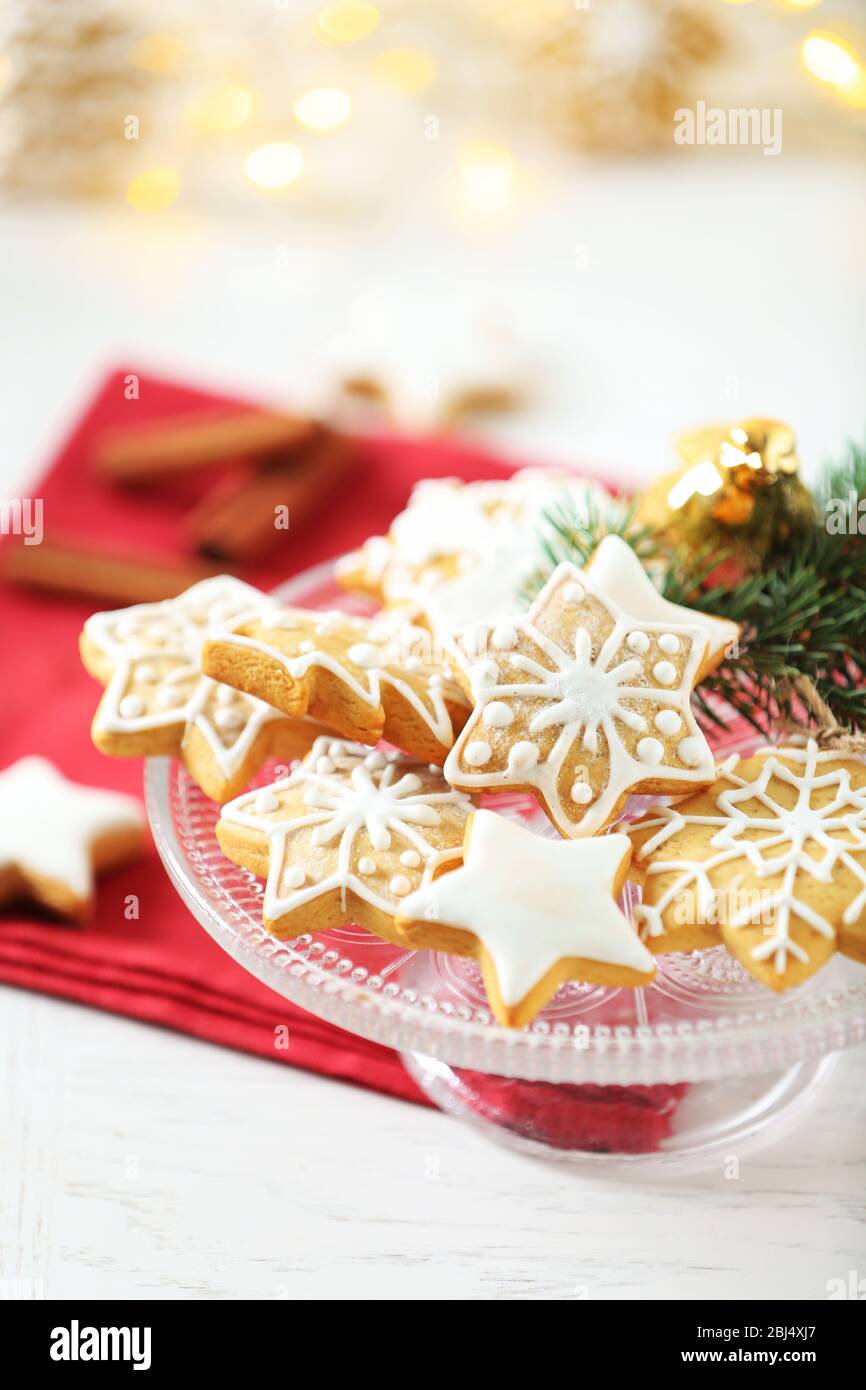 Beautiful cookies with Christmas decor Stock Photo - Alamy