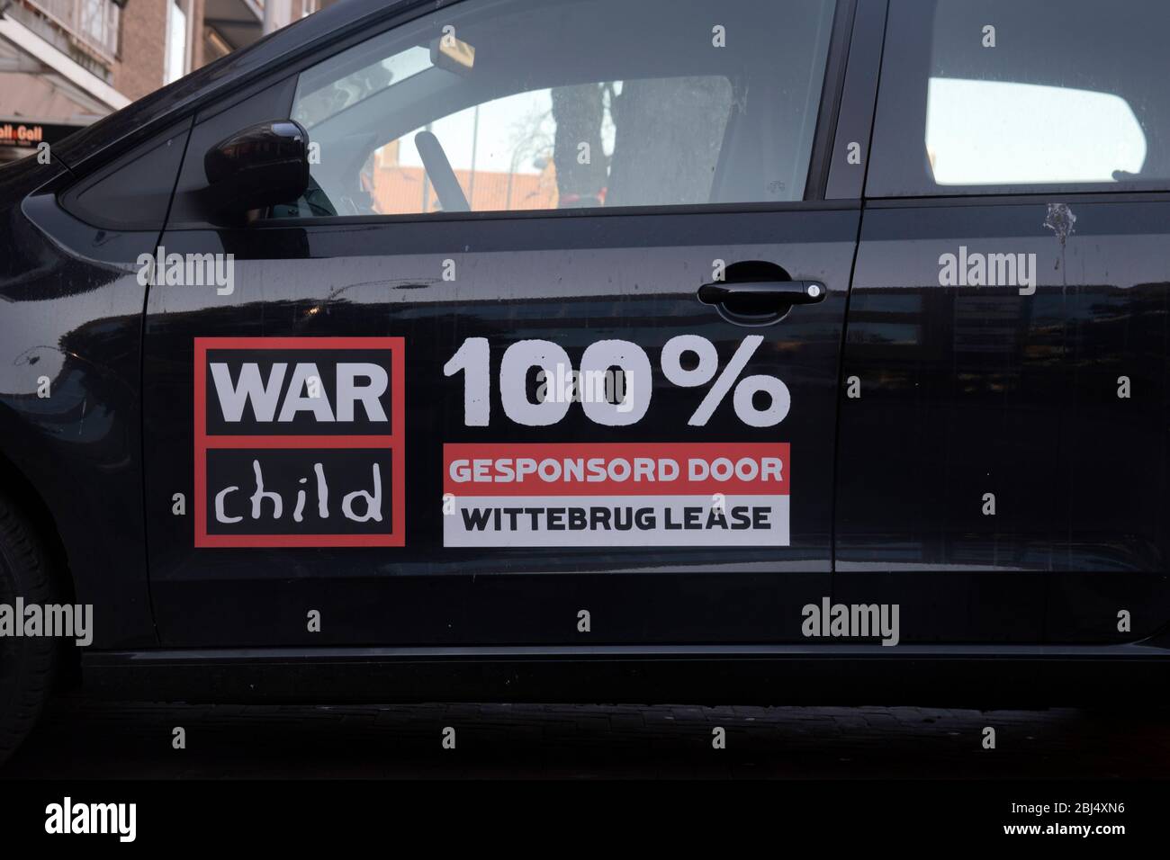 War Child Advertisement On A Car At Amsterdam The Netherlands 2020 ...
