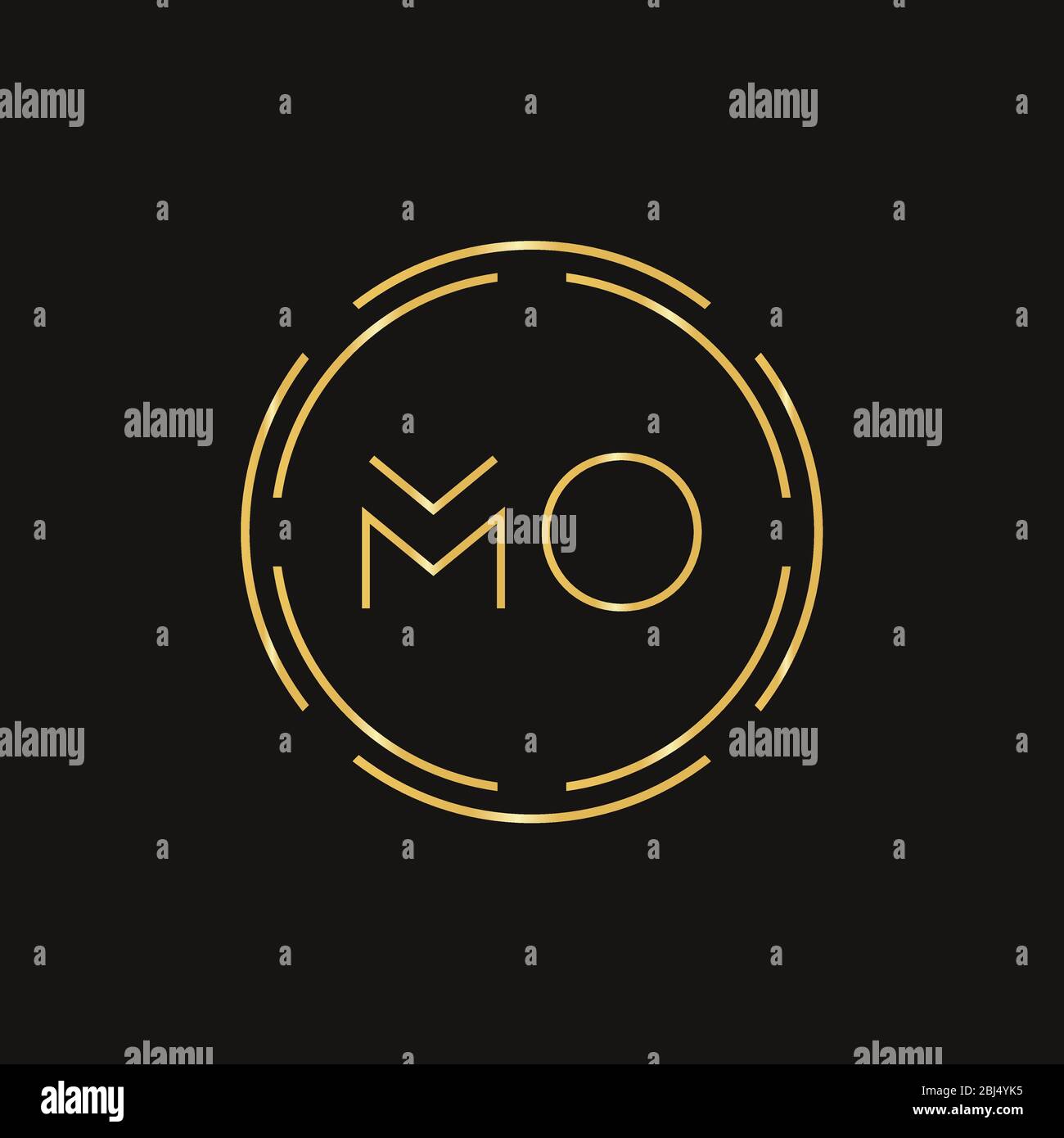 Initial MO letter Logo Design vector Template. Abstract Letter MO logo ...
