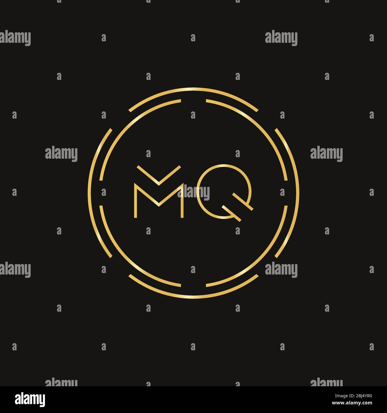 Initial MQ letter Logo Design vector Template. Abstract Letter MQ logo ...