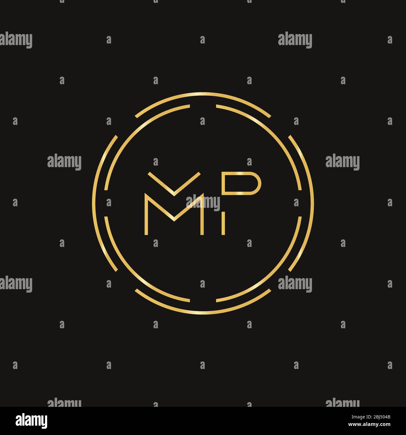 Initial MP letter Logo Design vector Template. Abstract Letter MP logo Design Stock Vector Image ...