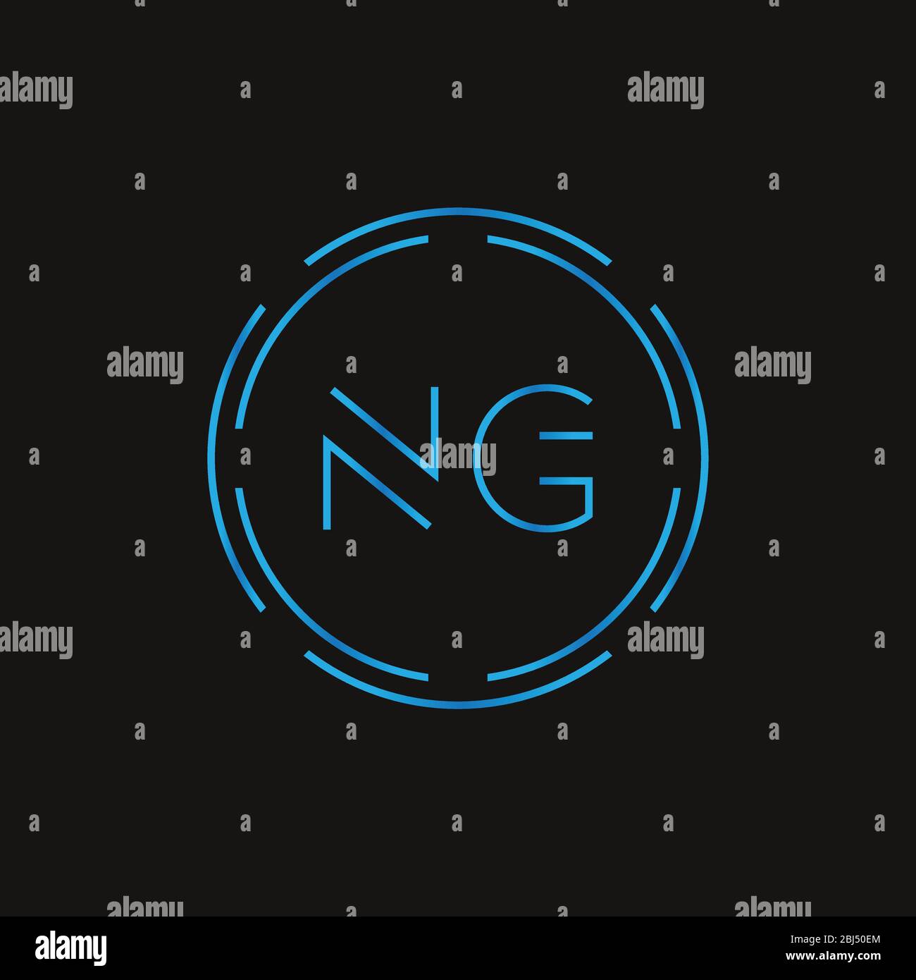 Initial Letter NG Logo Design Vector Template. Digital Abstract NG ... Initial Letter NG Logo Design Vector Template. Digital Abstract NG ...
