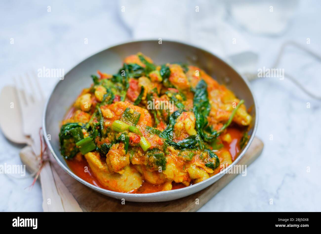 Ayam Woku or Chicken woku / Spicy Basil Chicken is a Indonesianfood ...