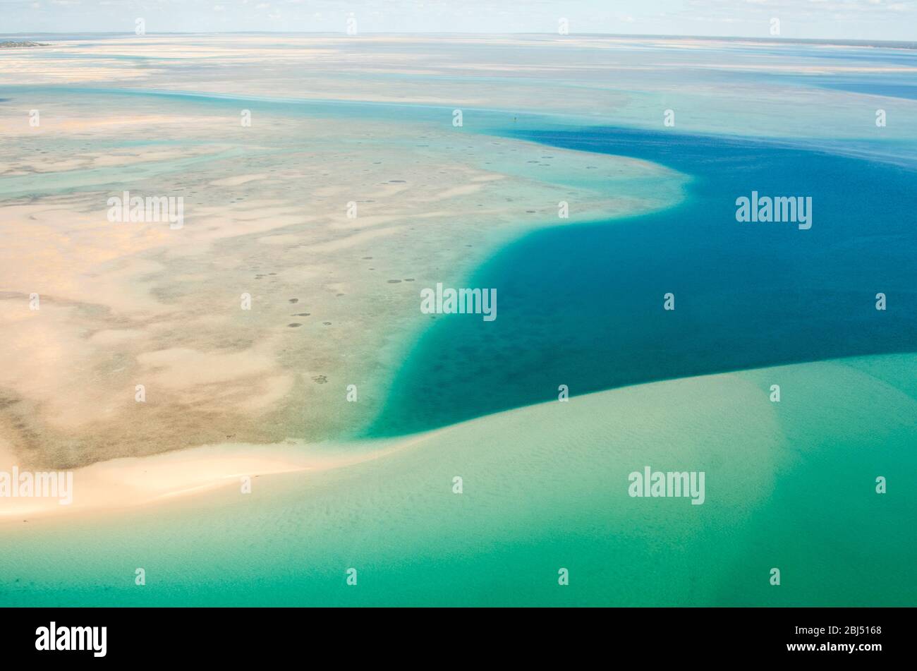Aerial view of sand banks and tropical sea Stock Photo - Alamy
