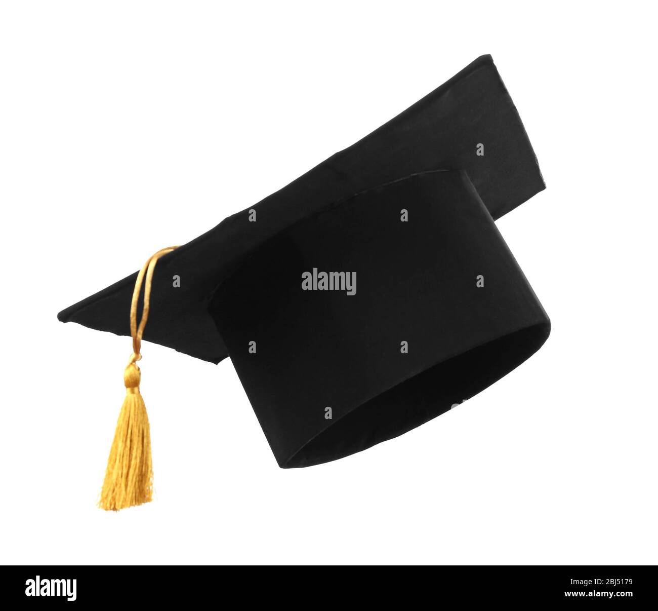 Black student hat, isolated on white Stock Photo - Alamy