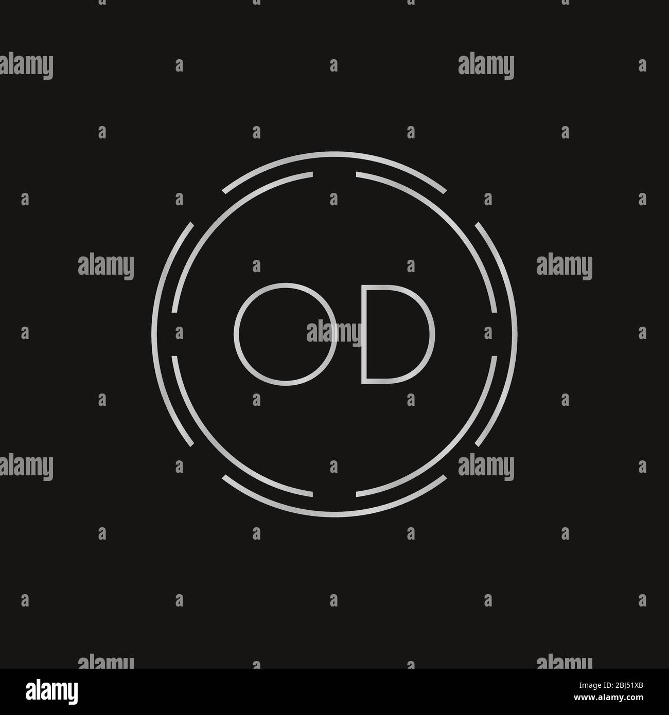 Initial Monogram Letter OD Logo Design Vector Template. Digital ...