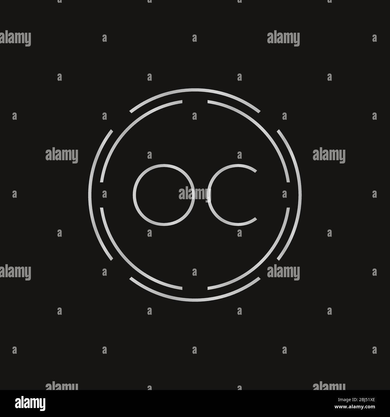 Initial Monogram Letter OC Logo Design Vector Template. Digital ...