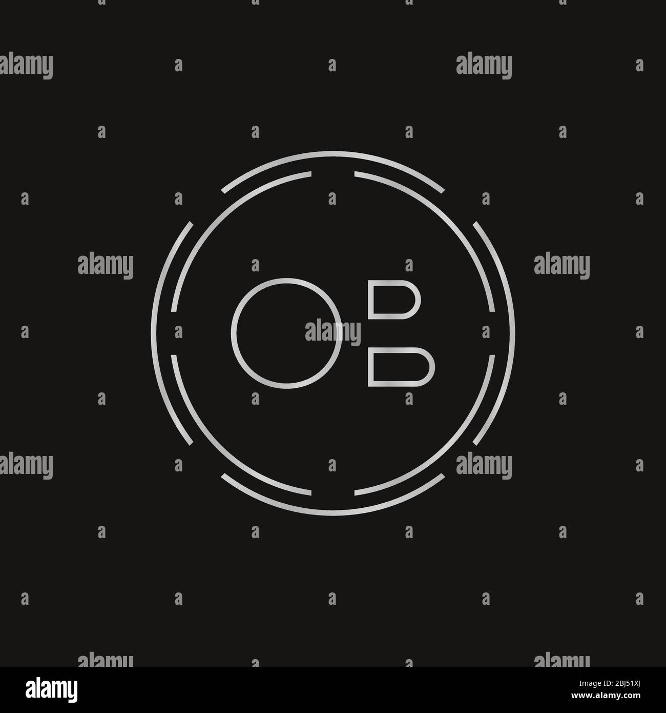 Initial Monogram Letter OB Logo Design Vector Template. Digital ...