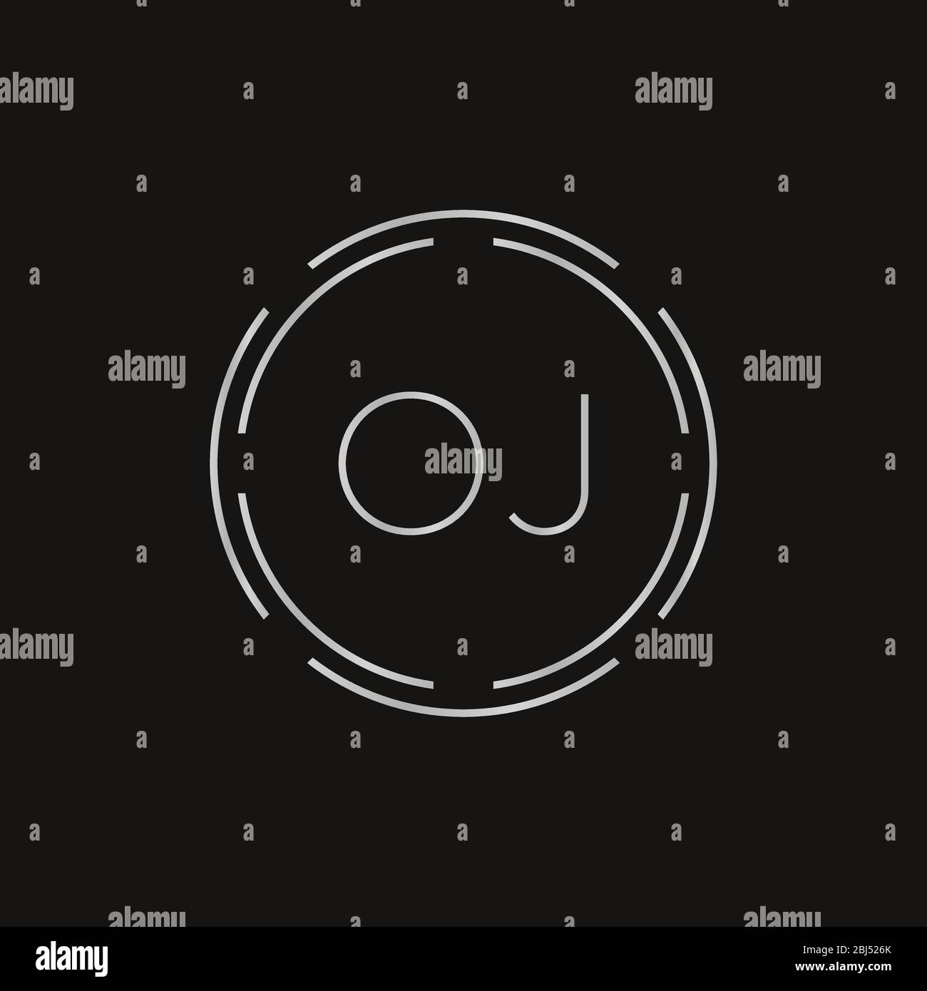 Initial Monogram Letter OJ Logo Design Vector Template. Digital ...