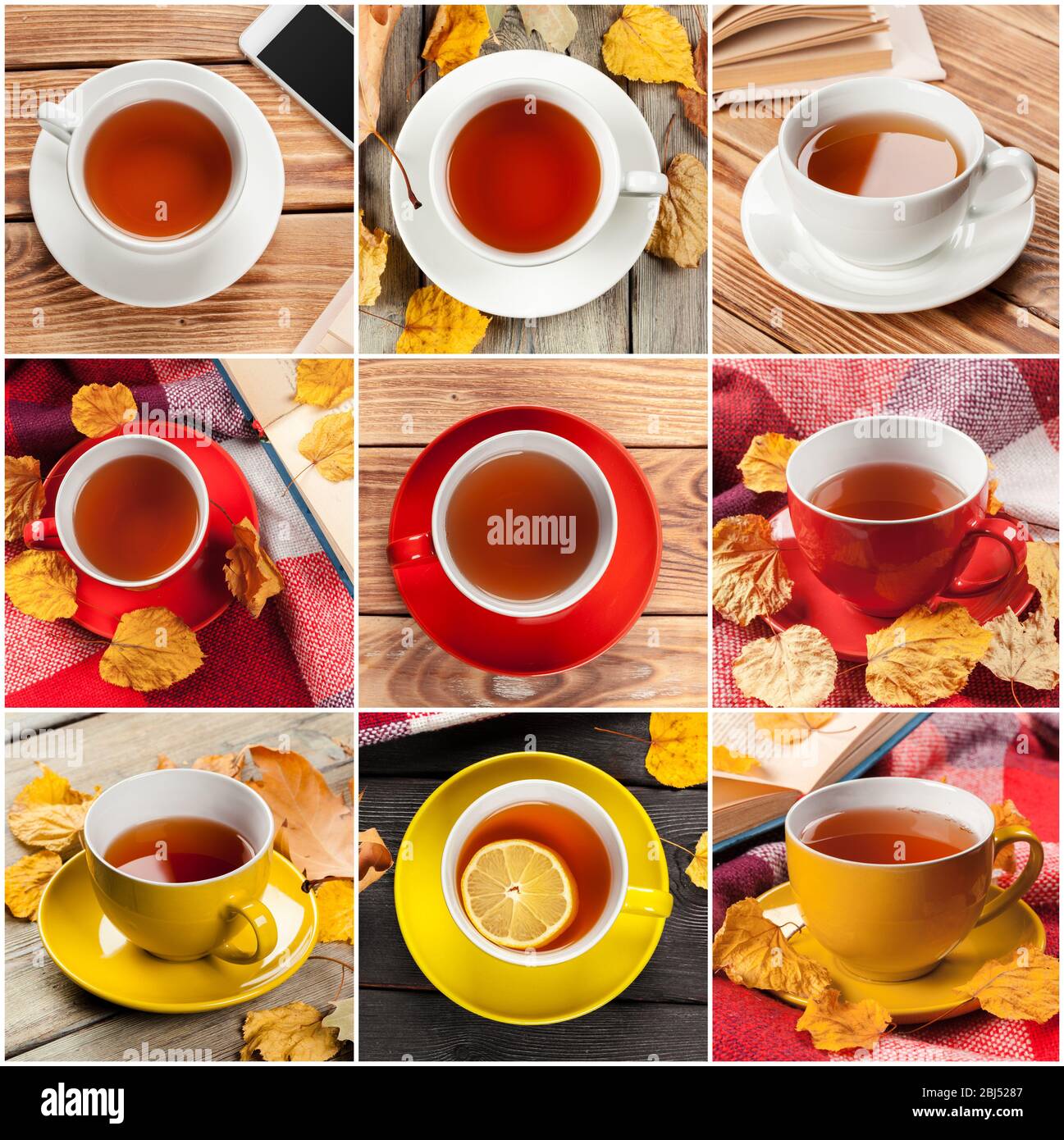 Autumn yellow leaves cup Cut Out Stock Images & Pictures - Alamy
