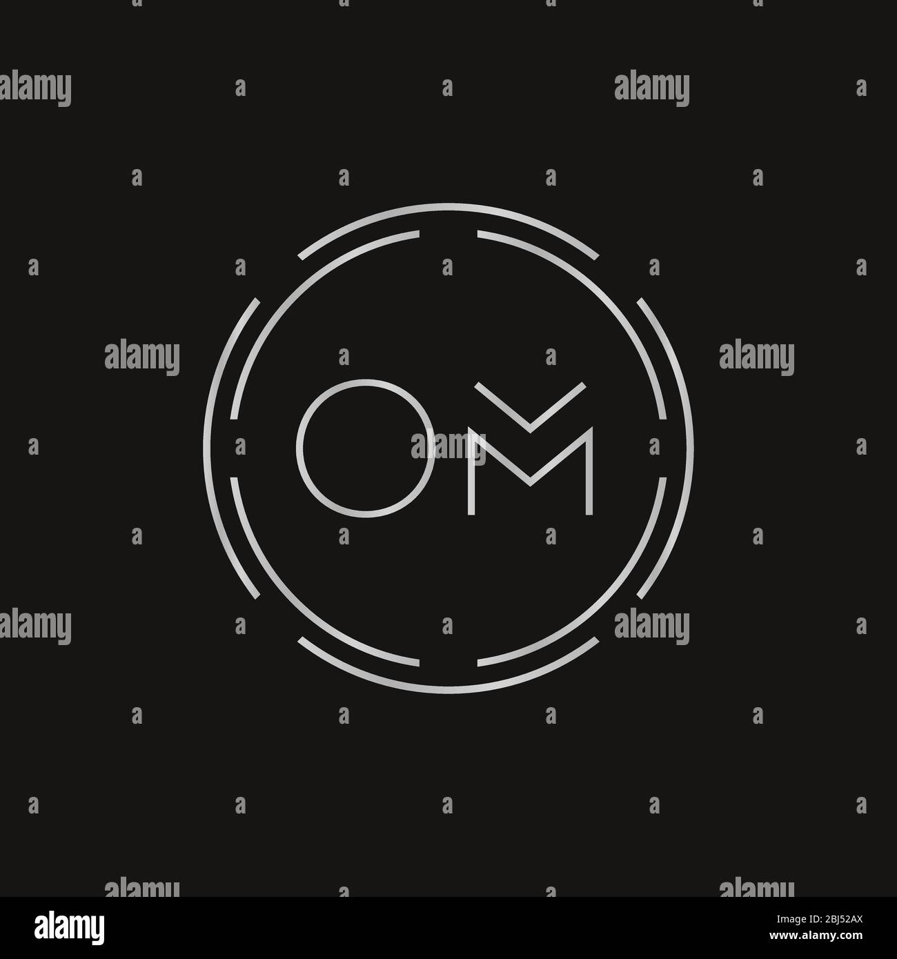 Initial Monogram Letter OM Logo Design Vector Template. Digital ...