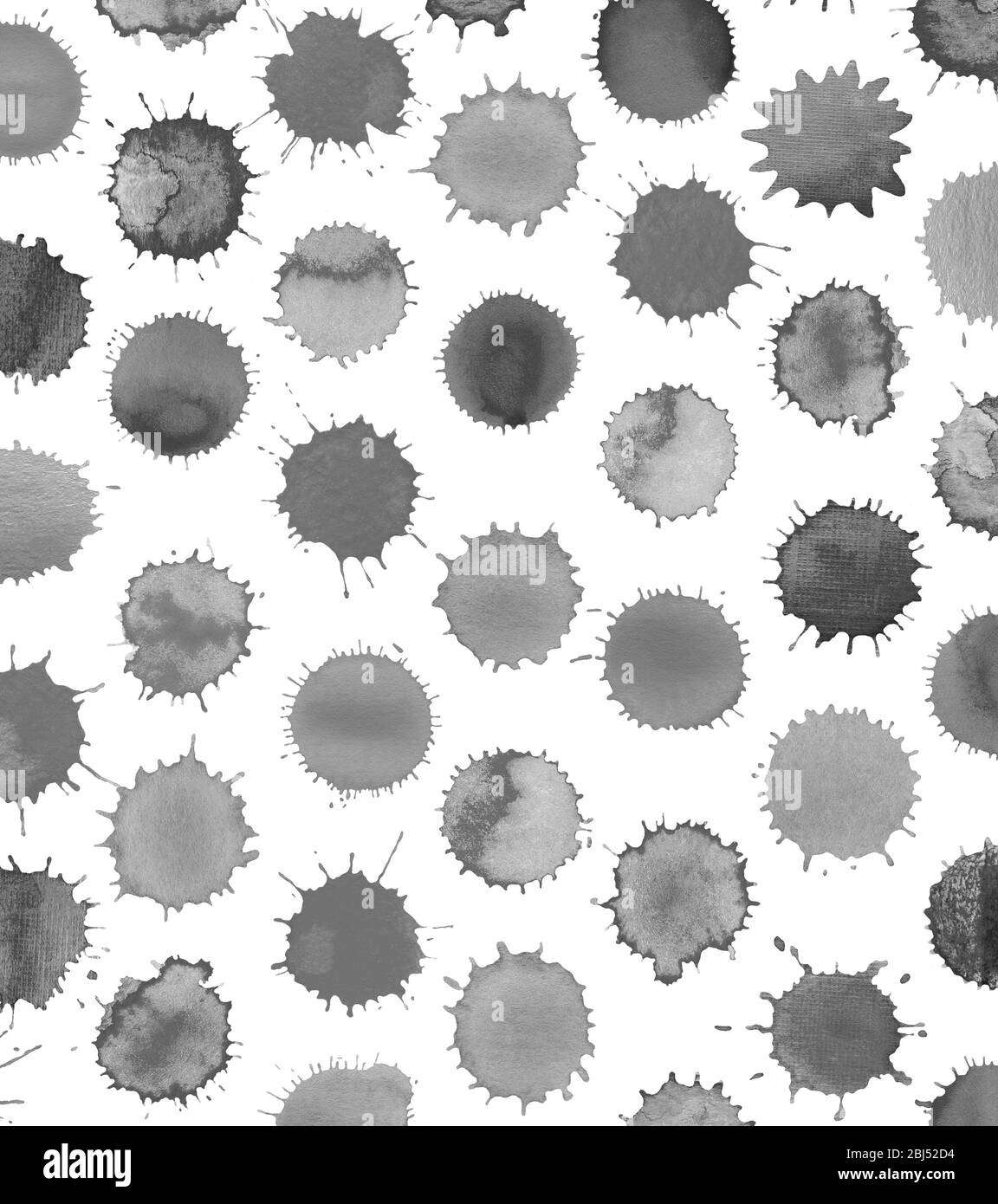 Splats splashes and blobs of black ink. Black watercolor background ...