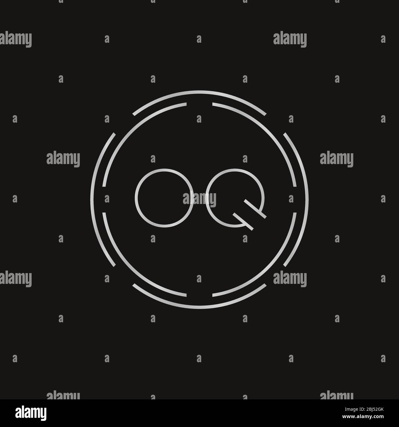 Initial Monogram Letter OQ Logo Design Vector Template. Digital ...