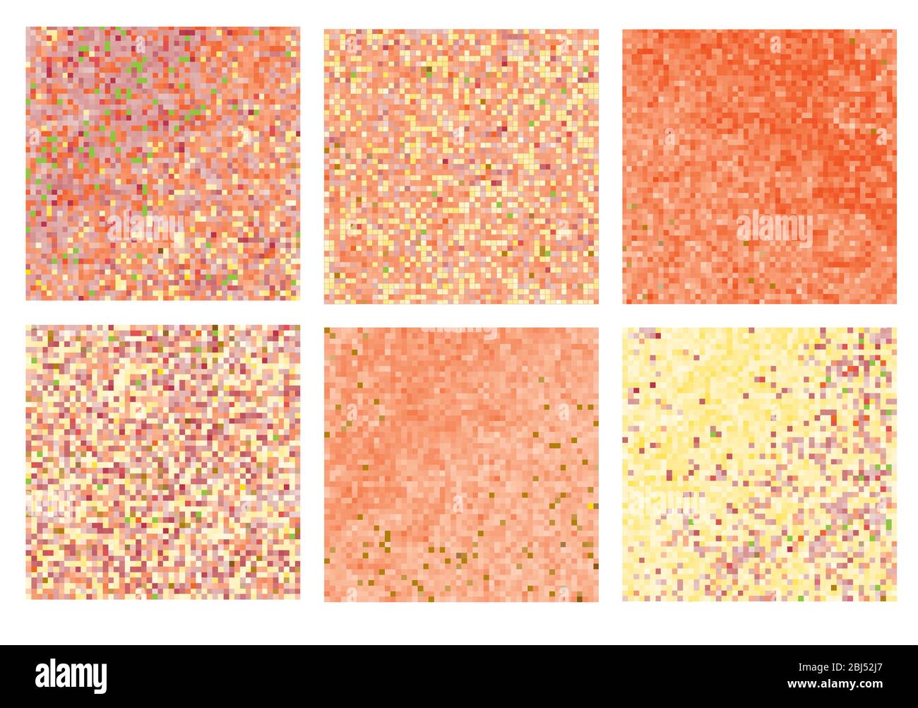 Abstract square pixel mosaic art background set Stock Photo - Alamy