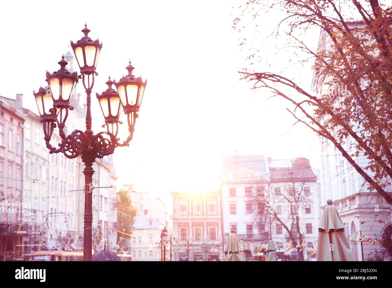 Morning city background Stock Photo - Alamy