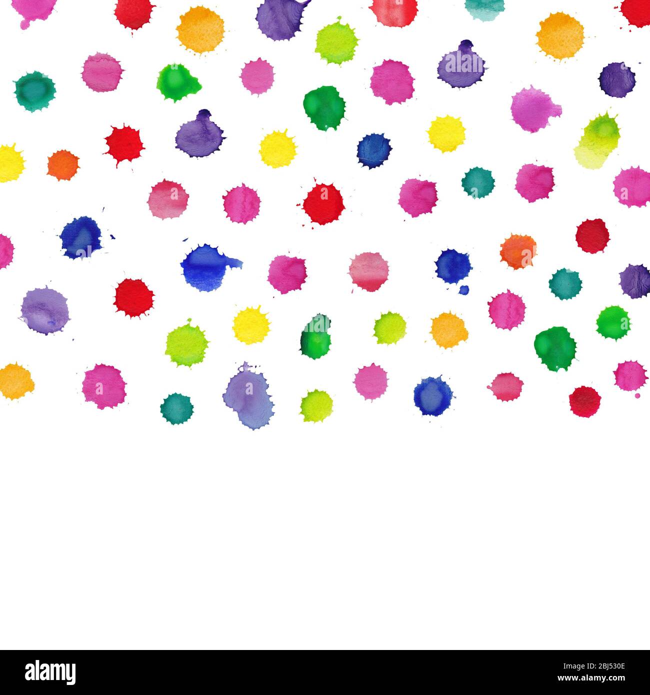 Colorful Watercolor Splashes Isolated On White Background Background Made Of Watercolor Rainbow