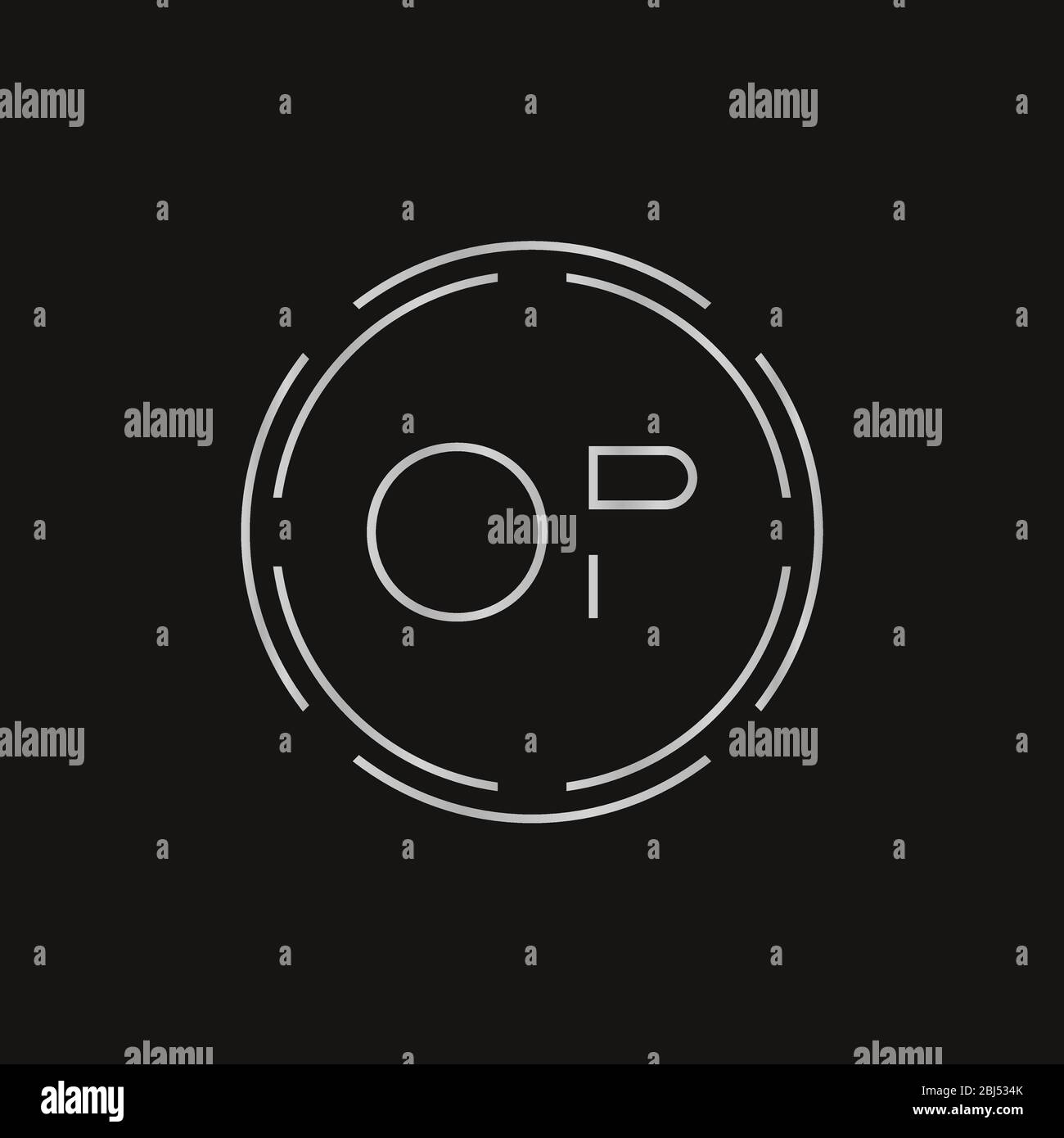 Initial Monogram Letter OP Logo Design Vector Template. Digital ...