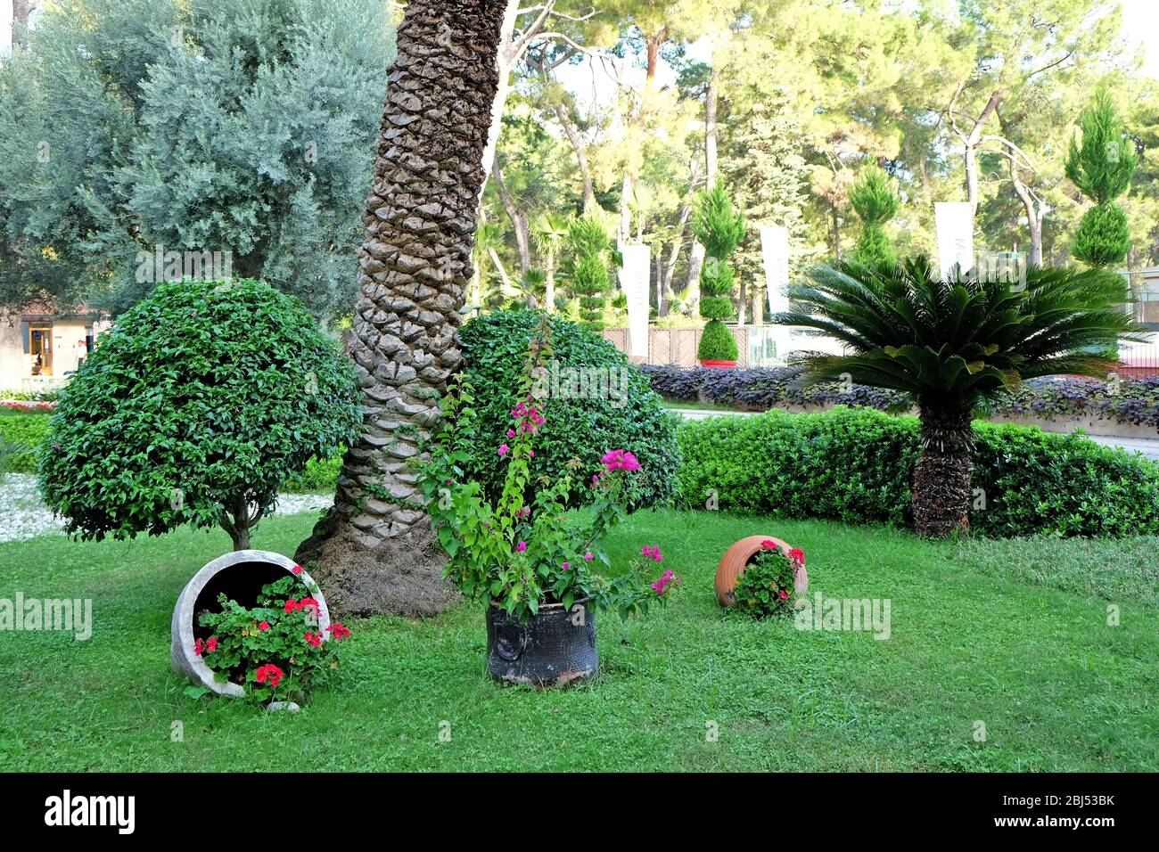 Nice photo of Turkish park in summertime Stock Photo - Alamy
