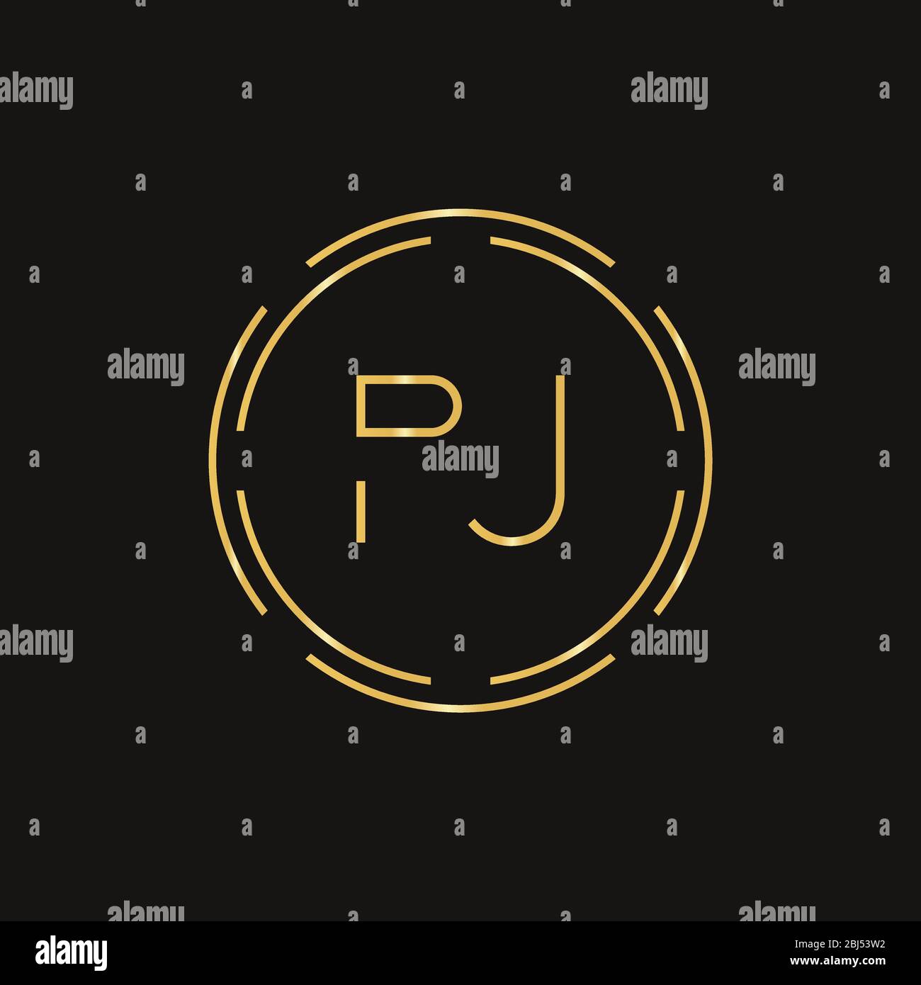 Initial Letter PJ Logo Design Vector Template. PJ Letter Logo Design ...