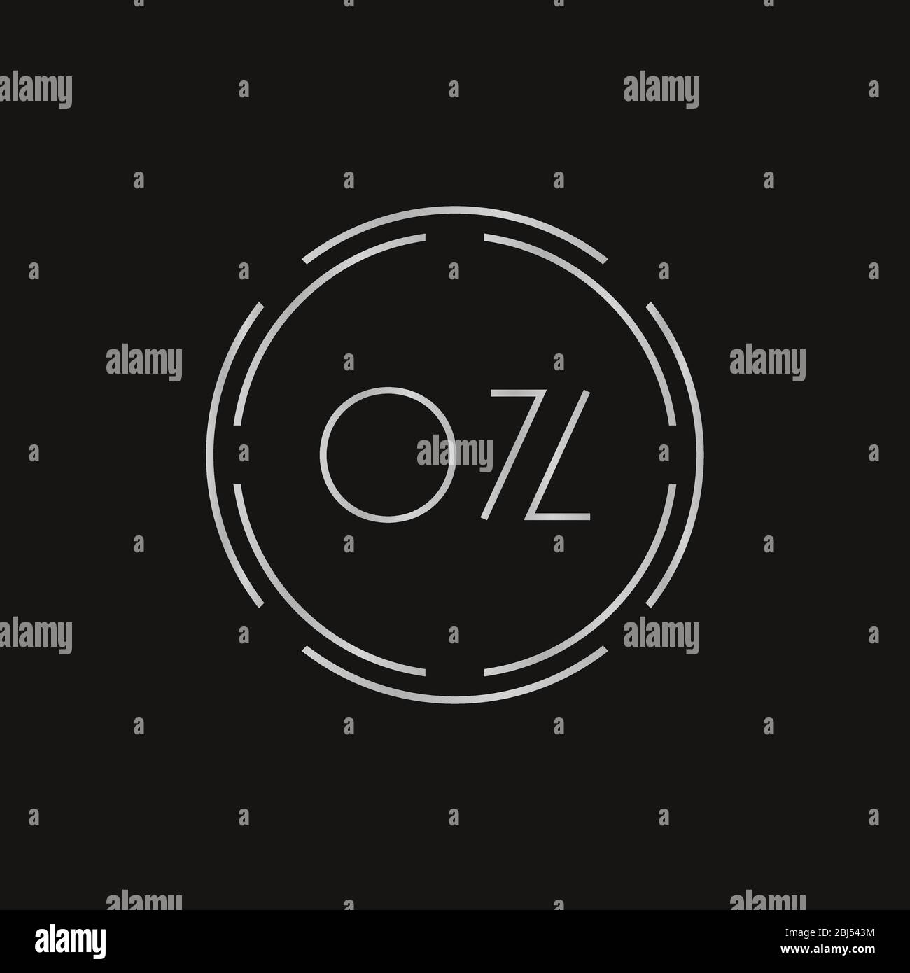 Initial Monogram Letter OZ Logo Design Vector Template. Digital ...