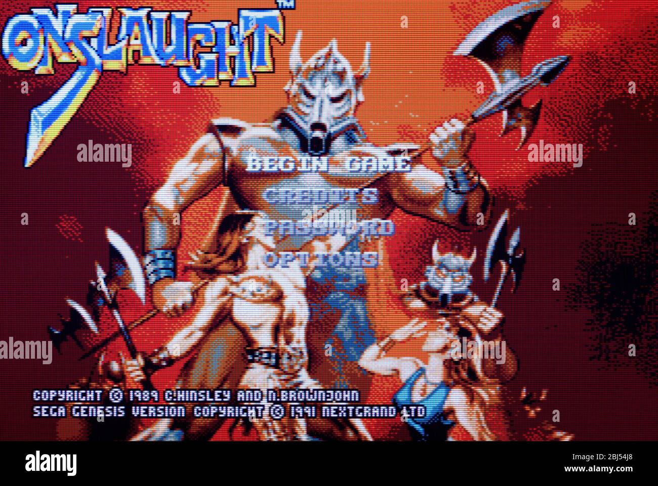 Onslaught - Sega Genesis Mega Drive - Editorial use only Stock Photo ...