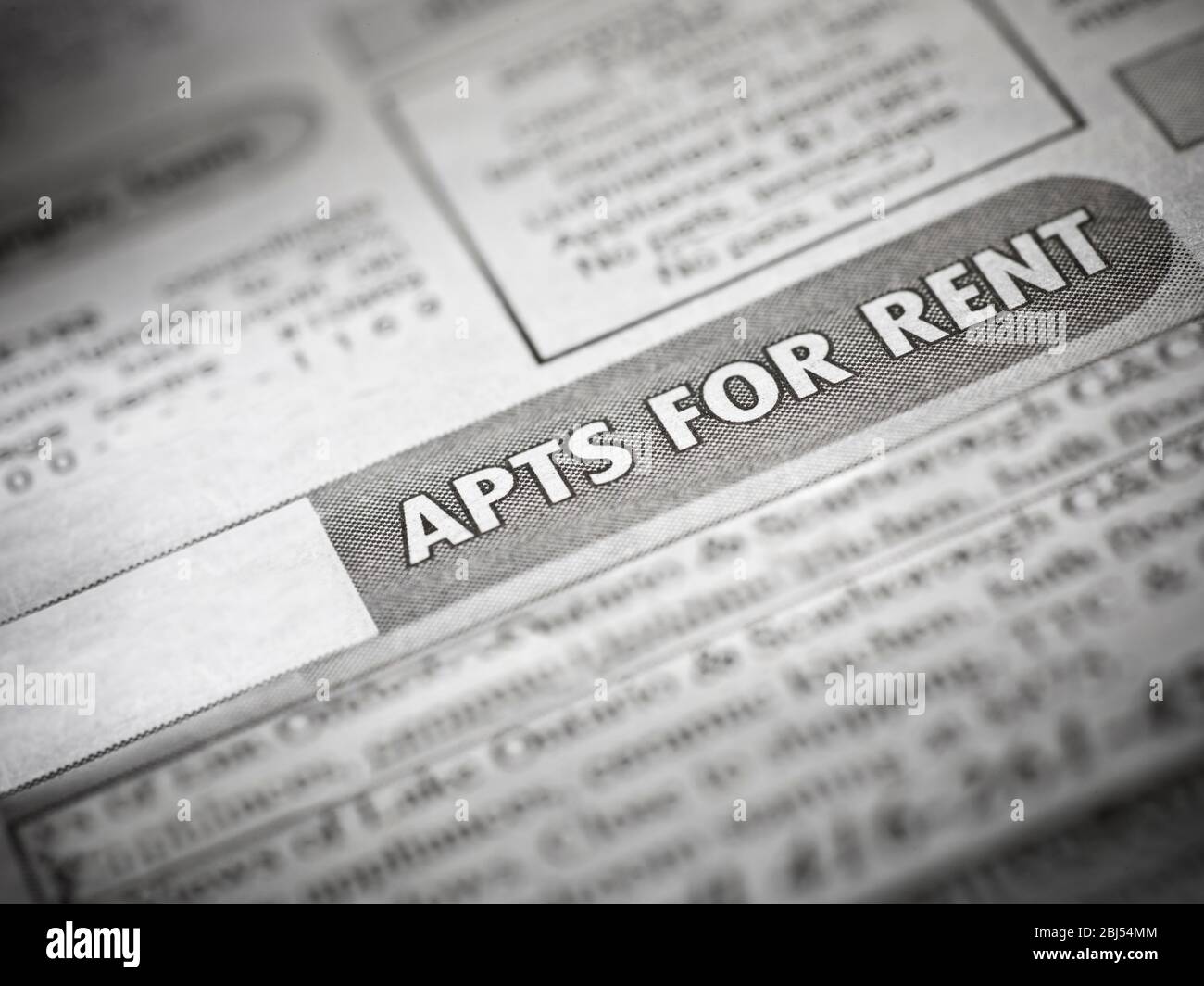 Newspaper advertisement rent hi-res stock photography and images - Alamy