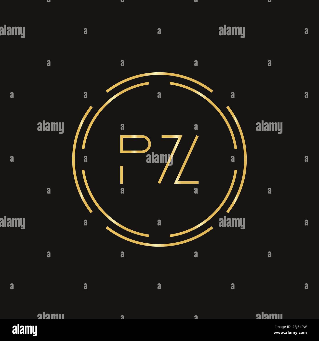 Initial Letter PZ Logo Design Vector Template. PZ Letter Logo Design ...