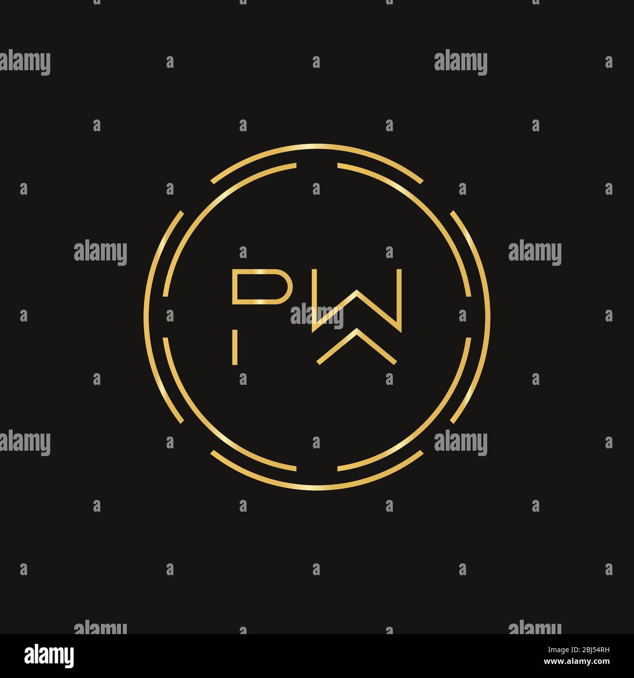 Initial Letter PW Logo Design Vector Template. PW Letter Logo Design ...
