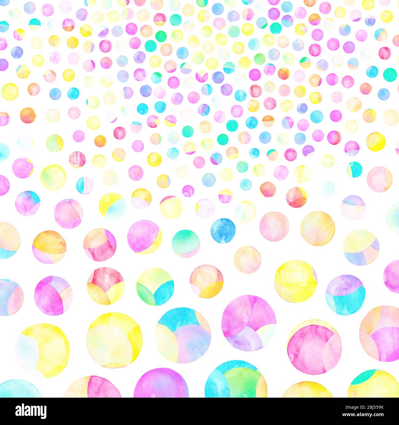 Explosion of confetti. Colorful confetti illustration. Watercolor ...
