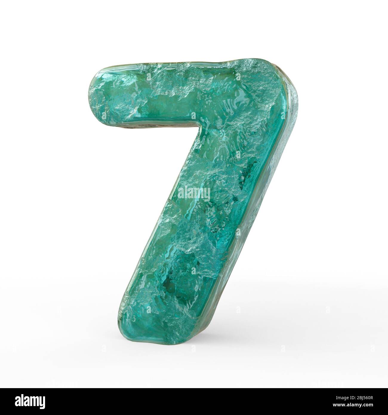 Realistic icy numbers isolated on a white background. 3d image Stock ...
