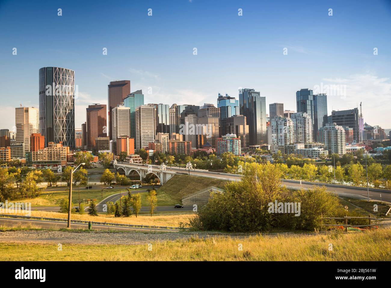 Calgary cityscape in Alberta Canada Stock Photo - Alamy