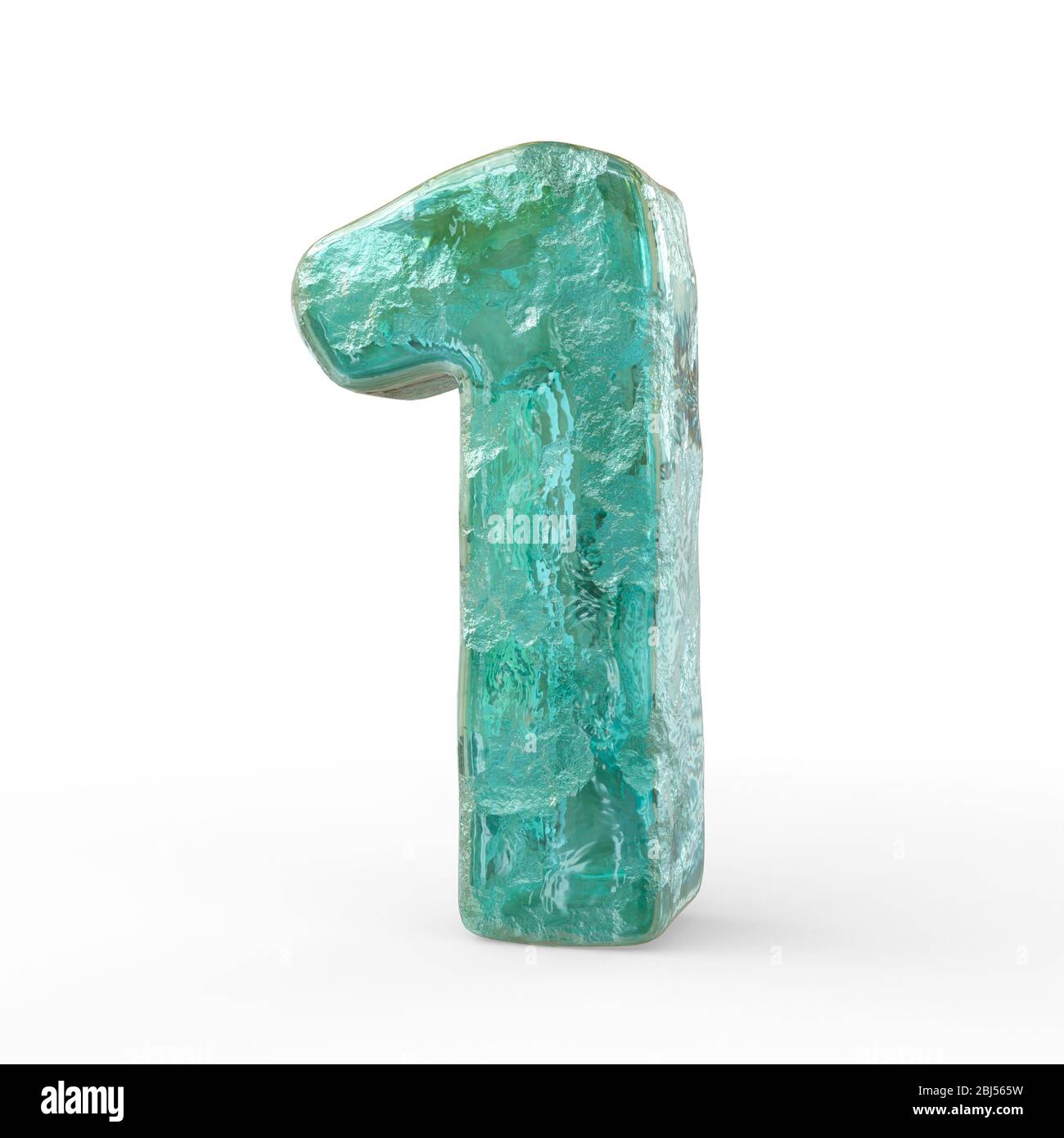 Realistic icy numbers isolated on a white background. 3d image Stock ...