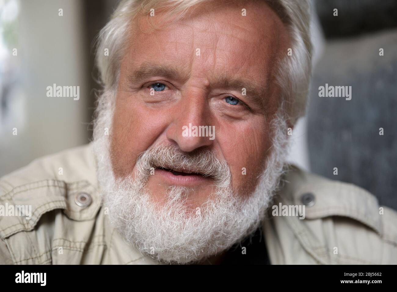 Portrait (model released) of friendly German tourist in Peru Stock ...