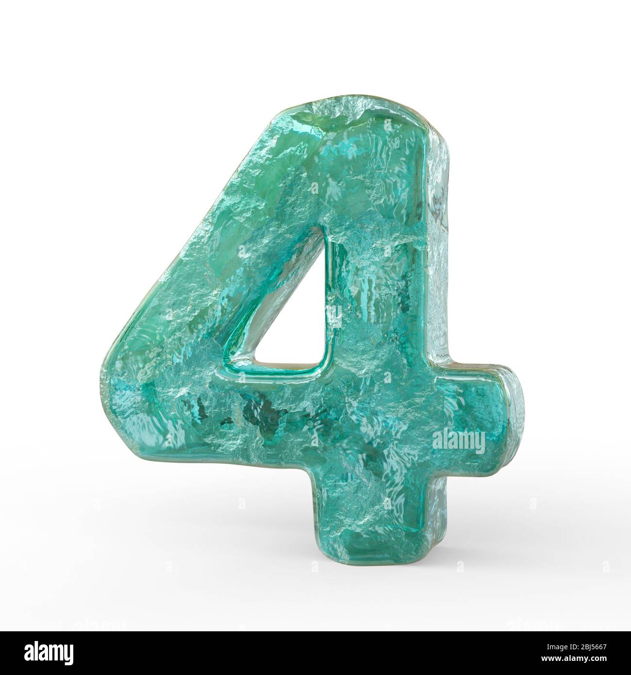 Realistic icy numbers isolated on a white background. 3d image Stock ...