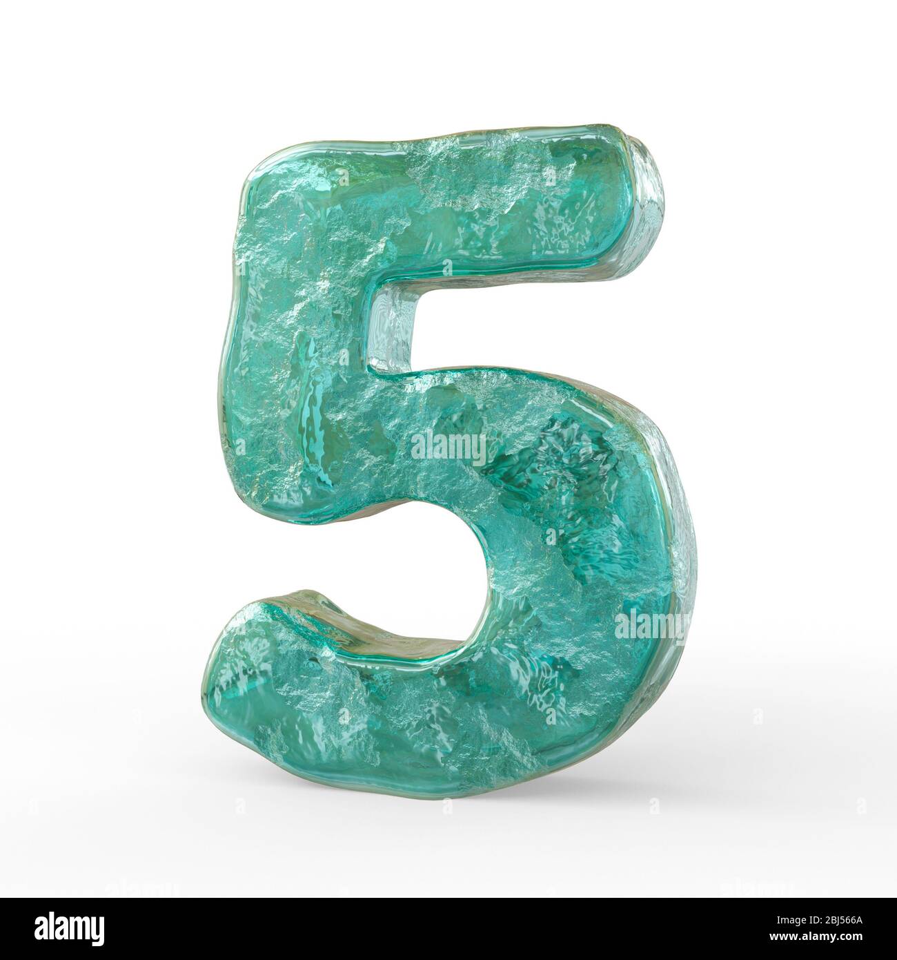 Realistic icy numbers isolated on a white background. 3d image Stock ...