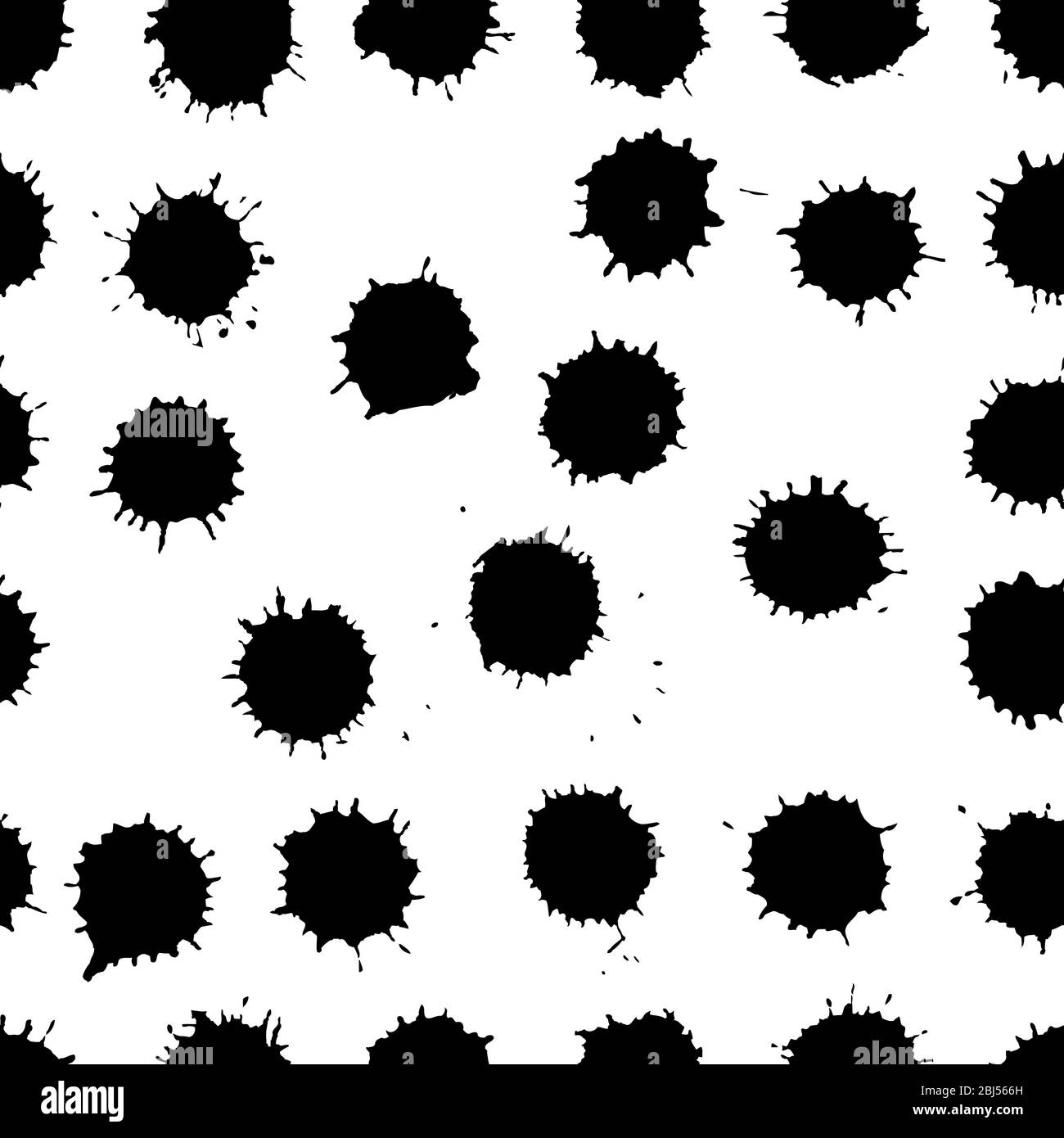 Seamless black and white ink spatter pattern Stock Photo - Alamy